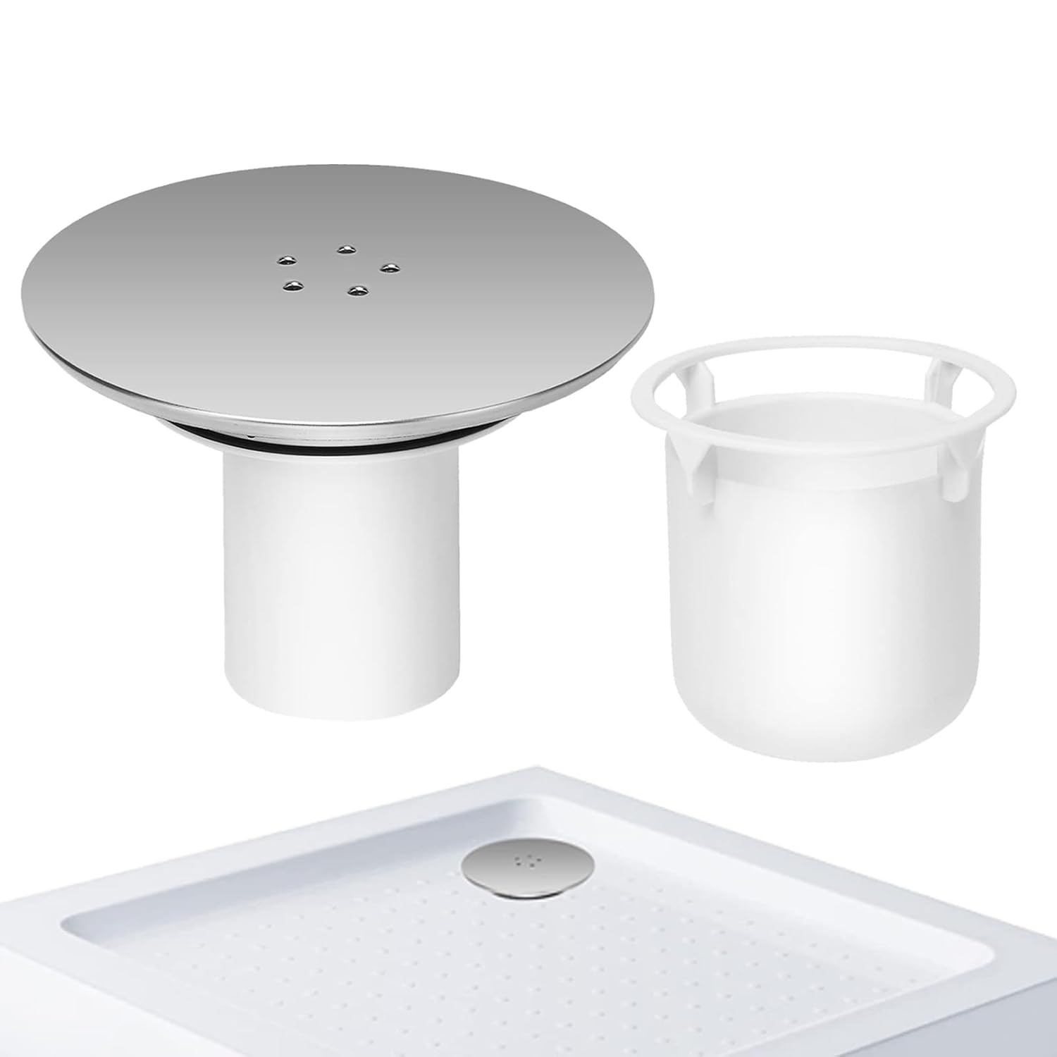 Shower Drain Cover, Shower Waste Trap Cover for 90mm/115mm Shower ...