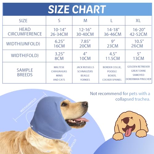 COMFPET No Flap Ear Wraps for Dogs, Dog Snood for Ear Hematoma, Pet Ear ...