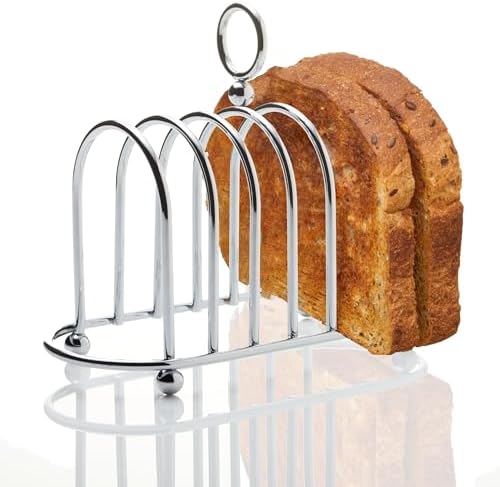 Muldale Silver Toast Rack 6 Slice Victorian Style - Chrome Toast Holder ...