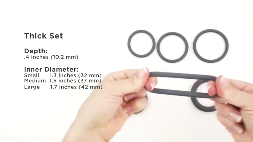 Watch Doc Johnson OptiMALE - Thin 3 C-Ring Set - Stretchy Silicone ...