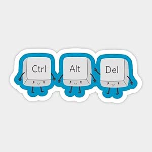Amazon.com: Cool Computer Keys Ctrl.Alt.Del Vinyl Sticker Decal for Cars Bumper Trucks Van SUVs ...