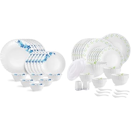 Cello Blue Swirl Opalware Dinner Set, 18-Pieces, cello Tropical Lagoon ...