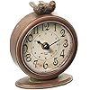 Amazon.com: Creative Co-Op Vintage Pewter Birds, Distressed Brown Mantel Clock : Home & Kitchen