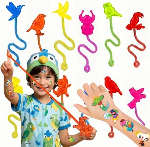 Amazon.com : 48PCS Parrots Bird Tropical Party Favors - 24PCS Temporary ...