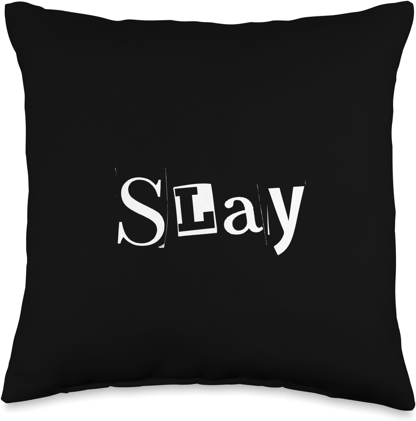 The word Slay | A 90s design with the word Slay Throw Pillow
