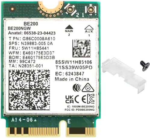 Amazon.com: BE200NGW WiFi 7 Wireless Card for PC Gaming, M.2 NGFF Tri ...