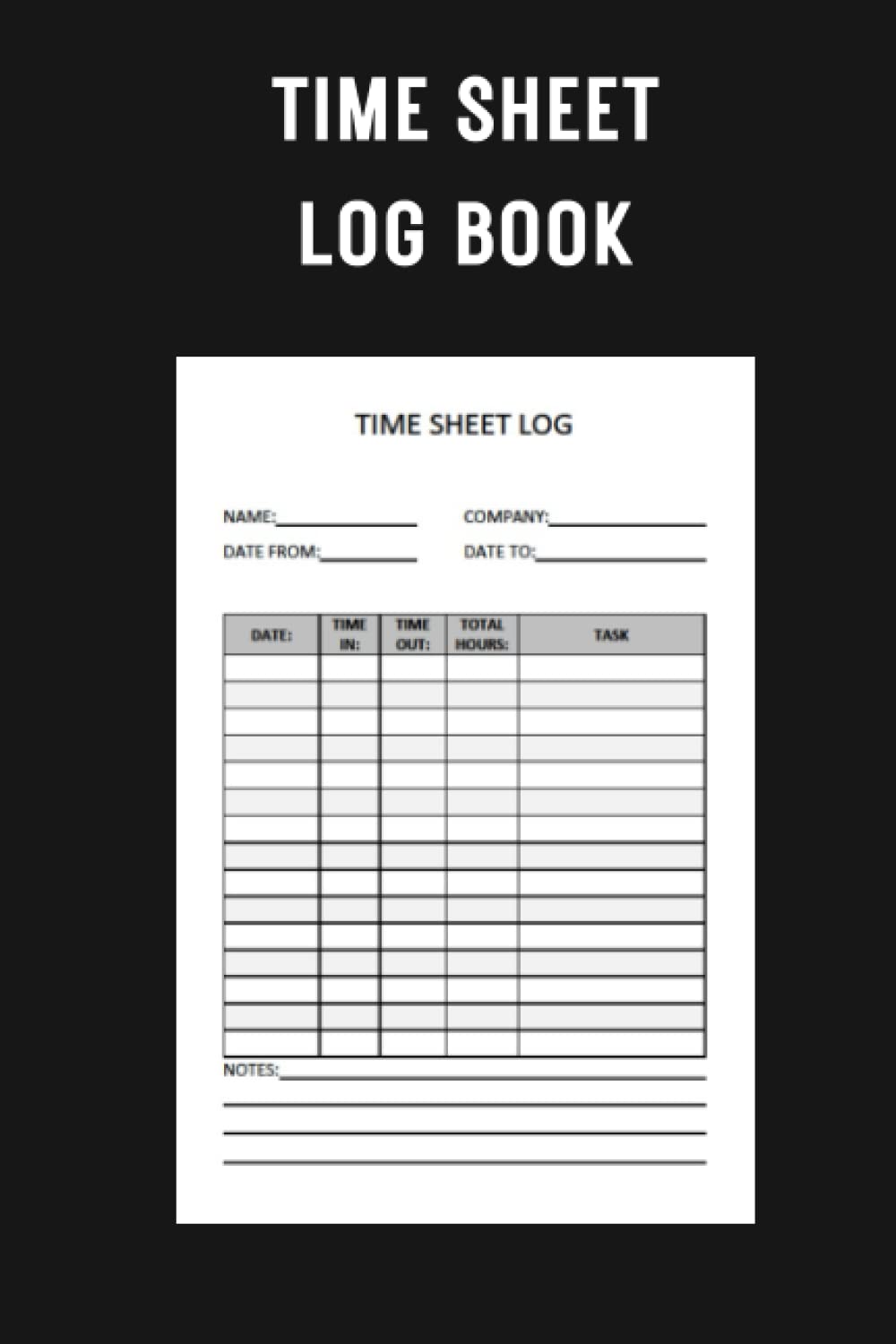 Amazon.com: Time sheet Log Book: 6 X 9 Log book for time sheets ...