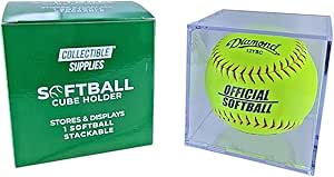 Amazon.com: Collectible Supplies Softball Display Case | Acrylic ...