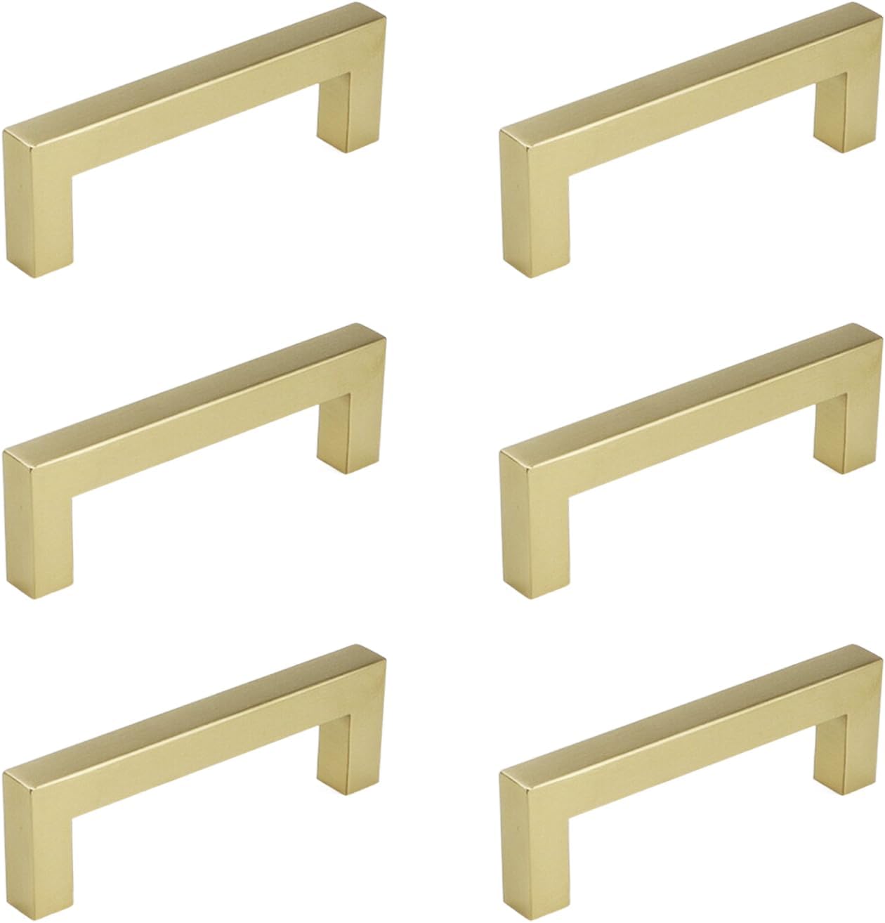 Nicerity 6Pcs Square Cabinet Drawer Pull 4.2"/108mm T-Shaped Handle ...