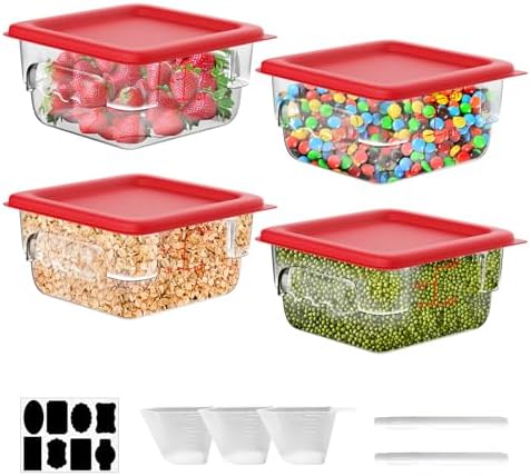 10 PCS Commercial Food Storage Containers with Lids: Hot & Cold 2L NSF ...