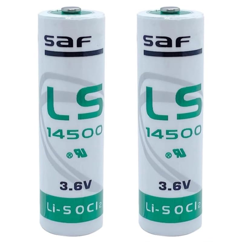 Buy 2 Pack LS 14500 AA 3.6v Lithium Li-SOCl2 Battery Made in France ...