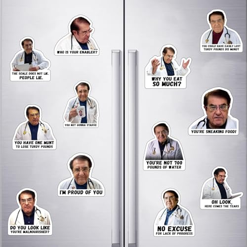 NOLACE 12 PCS Dr Nowzaradan Magnet, Funny Dr. Now Fridge Magnet, Cute ...