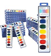 Amazon.com: Watercolor Paint Set for Kids, 12 Colors, 24 Pack Washable ...