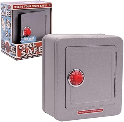Amazon.com: Schylling Steel Safe with Alarm - Kids Silver Metal Safe ...