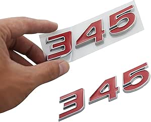 Amazon.com: 2X 345 Emblem Badge Decal 3D Logo Self-Adhesive Nameplate ...