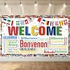 Amazon.com: International Welcome Banners World Flags Banner Backdrop ...