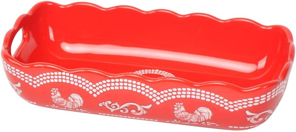 Amazon.com: Temp-tations Ceramic Bread Basket w/Handles for Bread ...