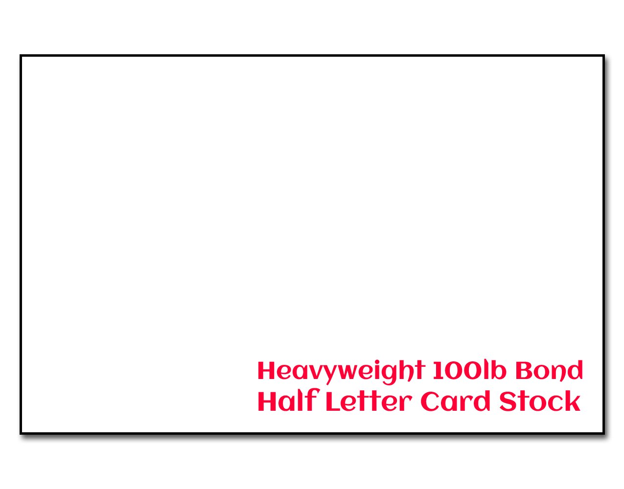 Amazon.com : Extra Thick White 100lb. Card Stock 5 1/2" x 8 1/2" Sheets ...