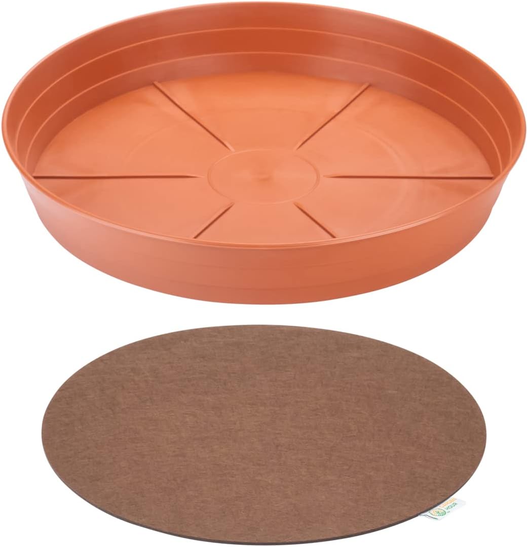 Amazon.com : Garden Hour 14 Inch Medium Plant Saucers for Potted Plants ...