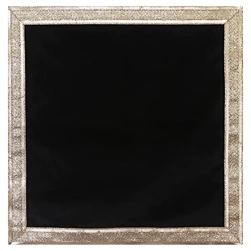 Indian Consigners Solid Black Velvet Cloth With Golden Shinny Border ...