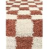 Chessie Rug - Rust red/Off white rug 6'7"x6'7" (200x200 cm) Modern ...