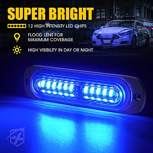 Snapklik.com : Xprite Blue LED Surface Mount Strobe Police Lights Kit ...