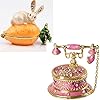 Amazon.com: SEVENBEES Hand Painted Rabbit Figurine Enamel Hinged ...