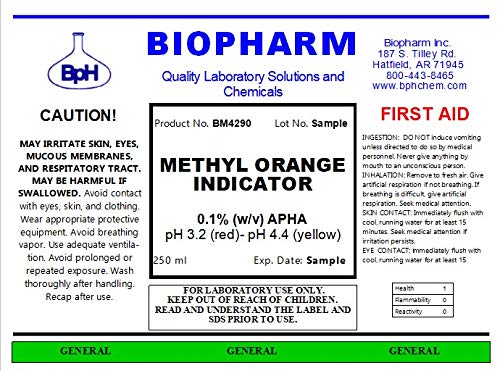 Methyl Orange Bottle