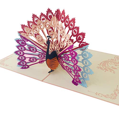 Peacock Pop Up Birthday Card by DEVINE Cards | Happy Wedding - Want It All