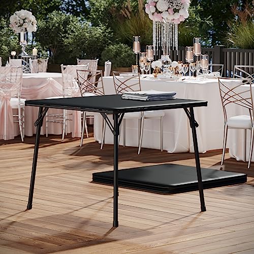 Snapklik.com : Flash Furniture Madelyn Folding Card Table - Black ...