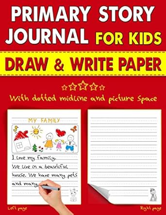 Primary Story Journal for Kids | Draw and Write Paper With Dotted ...