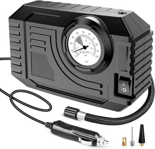 JIAVAXA Tire Inflator Portable Air Compressor 12V Small Air Pump for ...