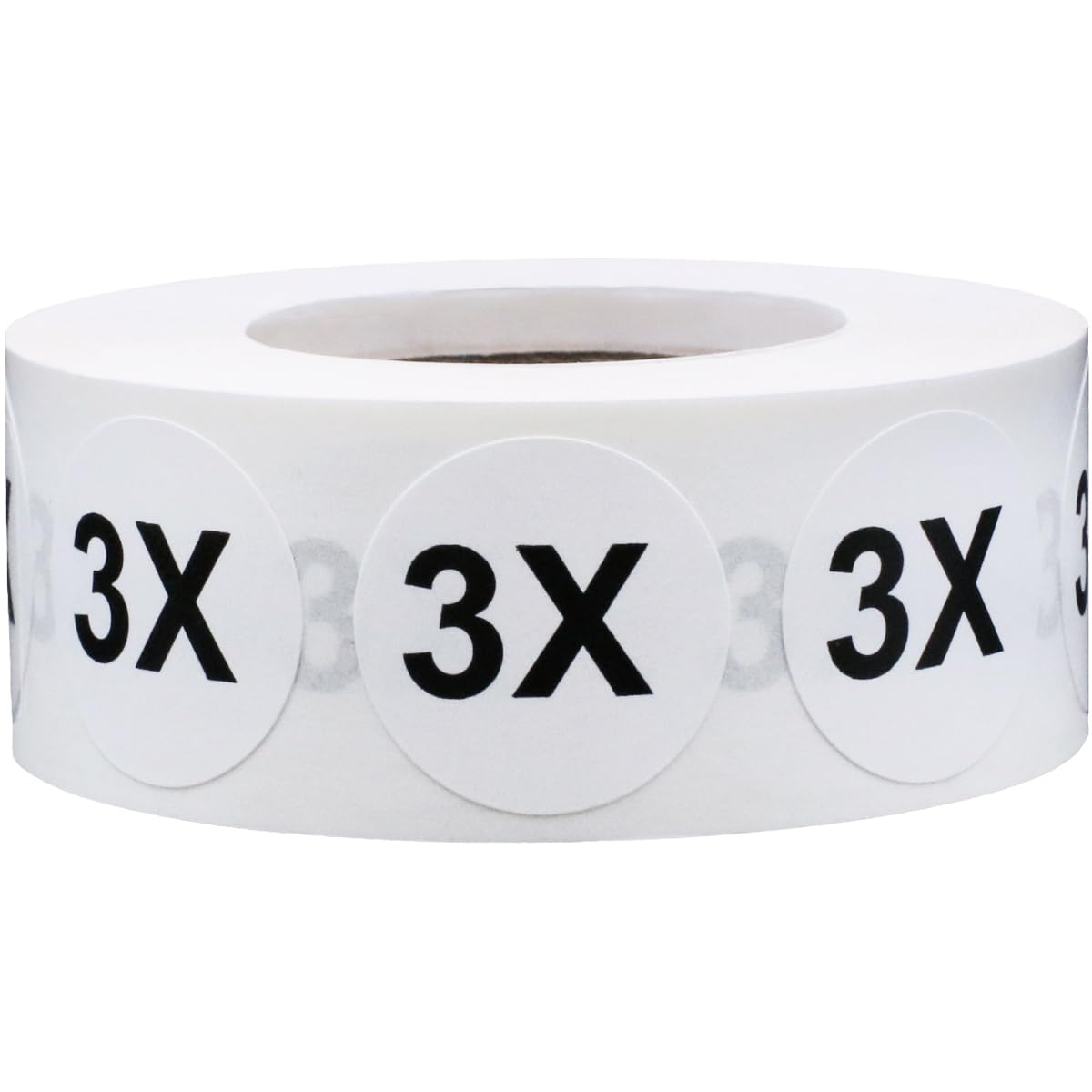 Amazon.com : White Circle 3X Clothing Size Stickers for Retail Apparel ...