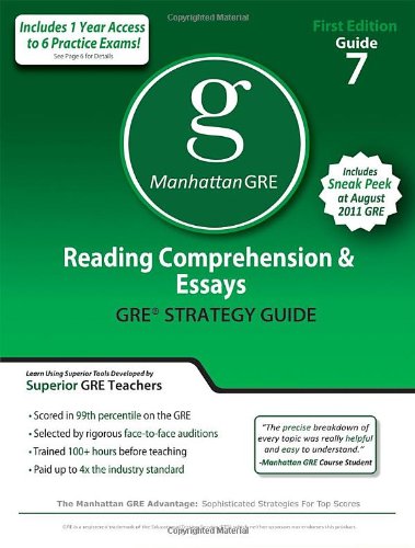 Reading Comprehension & Essays GRE Preparation Guide, 1st Edition ...