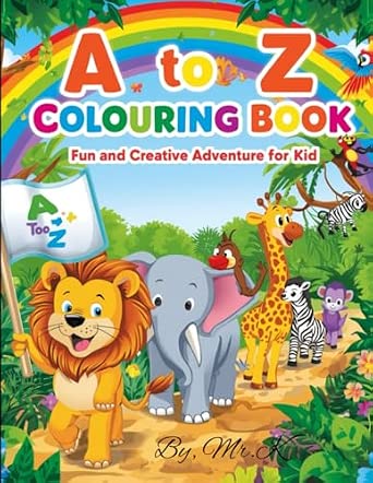 Amazon.com: A to Z Animal Colouring Book: Fun and Creative Colouring ...