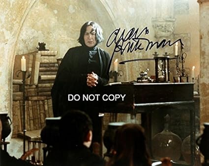 Alan Rickman signed autographed reprint photo as Professor Snape from ...