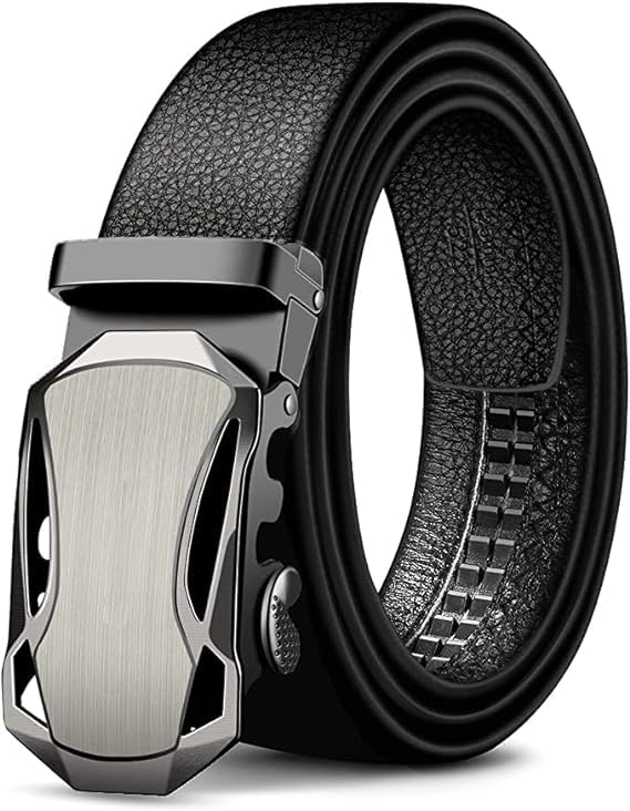 Buy VITOMINE Genuine Leather Belt for Men with Autolock Buckle - Micro ...