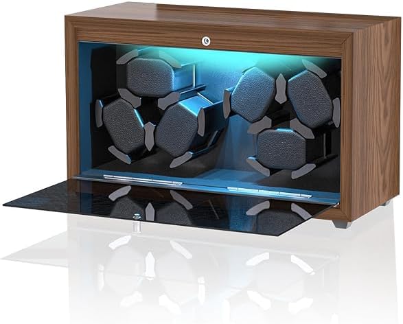 Xisiciao Automatic Single Watch Winder, 6 Rotator with Watch Winder Box ...