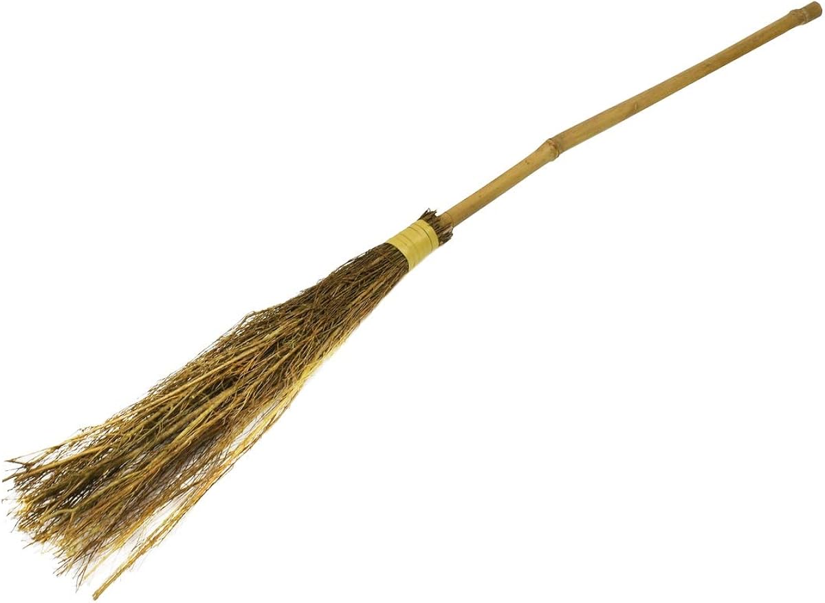 Amazon.com: Treasure Gurus Natural Straw Flying Witch Wizard Broom ...