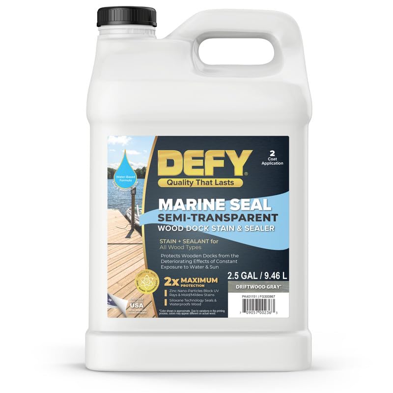 Marine Seal Wood Dock Stain & Sealer - Semi-Transparent Stain for ...