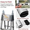 5M Telescopic Ladder 16.5FT Extension Ladder 2.5M+2.5M A-Frame Multi ...