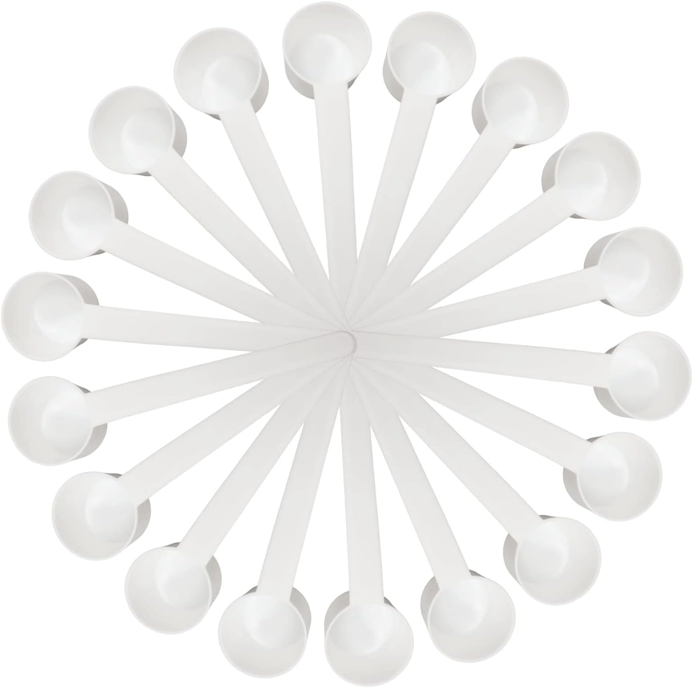 Amazon.com: Honbay 20PCS 10ml 5g White Plastic Measuring Spoons Coffee ...