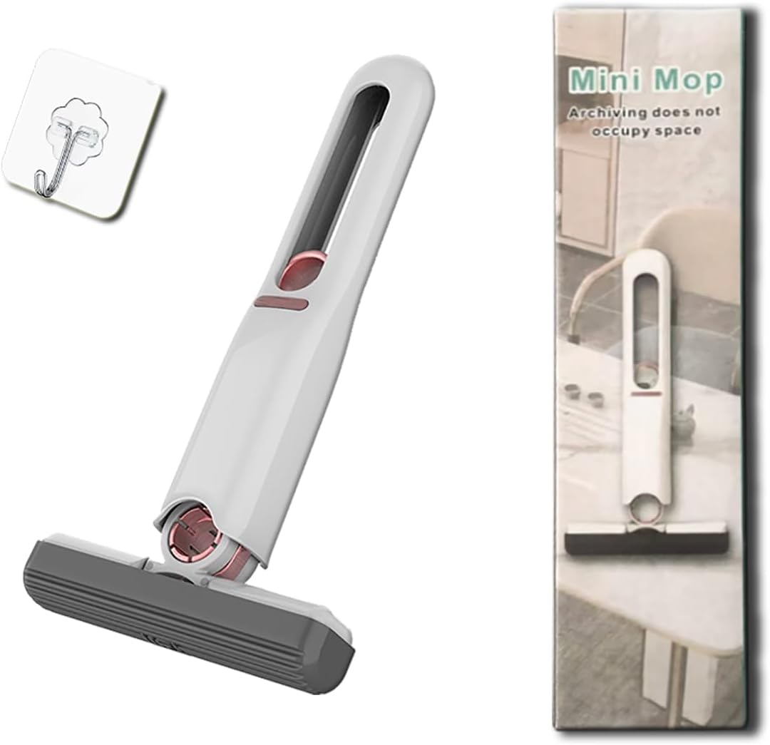 Amazon.com: Portable Self-Squeeze Mini Spray Mop with 2 mop, Quickie ...