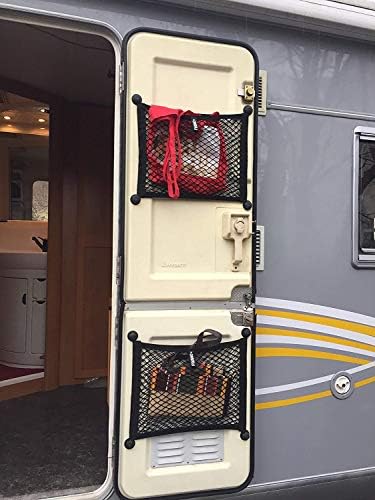 Car Campervan Storage Nets 4pcs, Elastic Mesh Van Net Pocket with ...