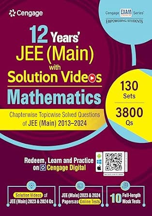 Buy OLD Cengage 12 YEARS' JEE (MAIN) WITH SOLUTION VIDEOS: MATHEMATICS ...
