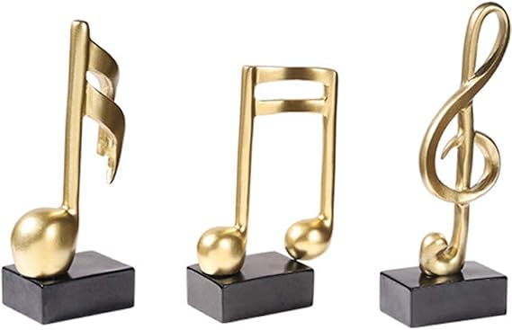 Amazon.com: DOYIFun 3pcs Music Note Decor Musical Sculpture Statue ...