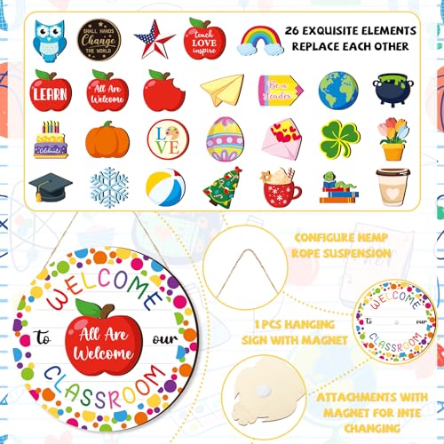 Snapklik.com : Ctosree Welcome To Our Class Back To School Door Sign ...