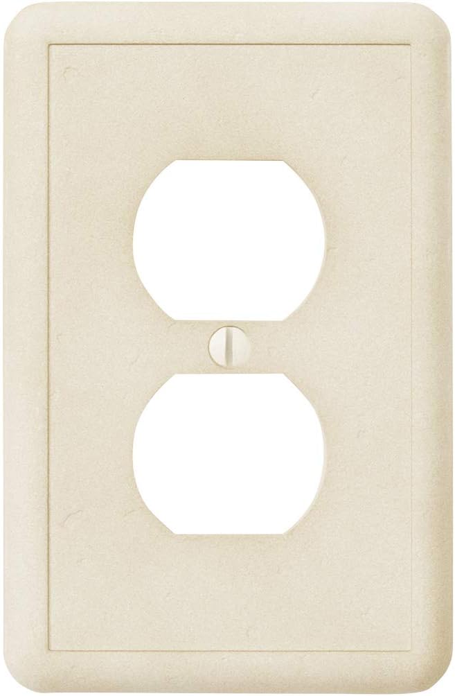 Amazon.com: Single Duplex - Ivory Outlet Cover Cast Stone Textured ...
