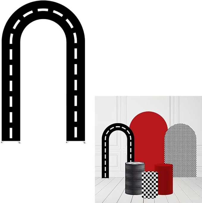 Amazon.com : Ellteecz Kids Race Car Theme Birthday Party Racing Track ...