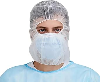 ZEUTICA (100 Pzas) Escafandra Desechable Cofia Gorro Ninja Cap ...